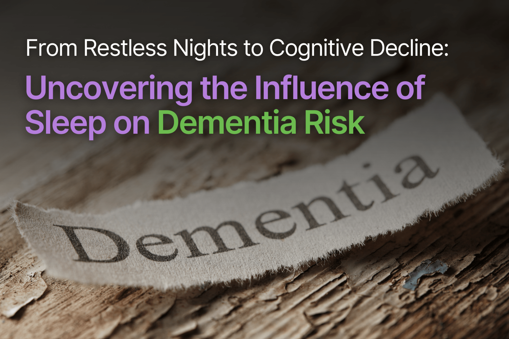 How Sleep Influences the Dementia Risk? Call 954-287-0227